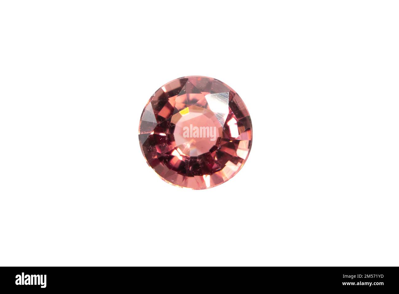 Natural gemstone tourmaline rubellite on white background Stock Photo ...