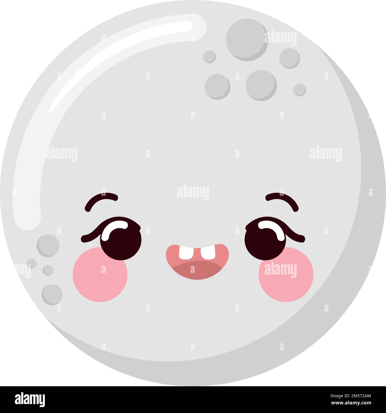 cute happy moon Stock Vector Image & Art - Alamy