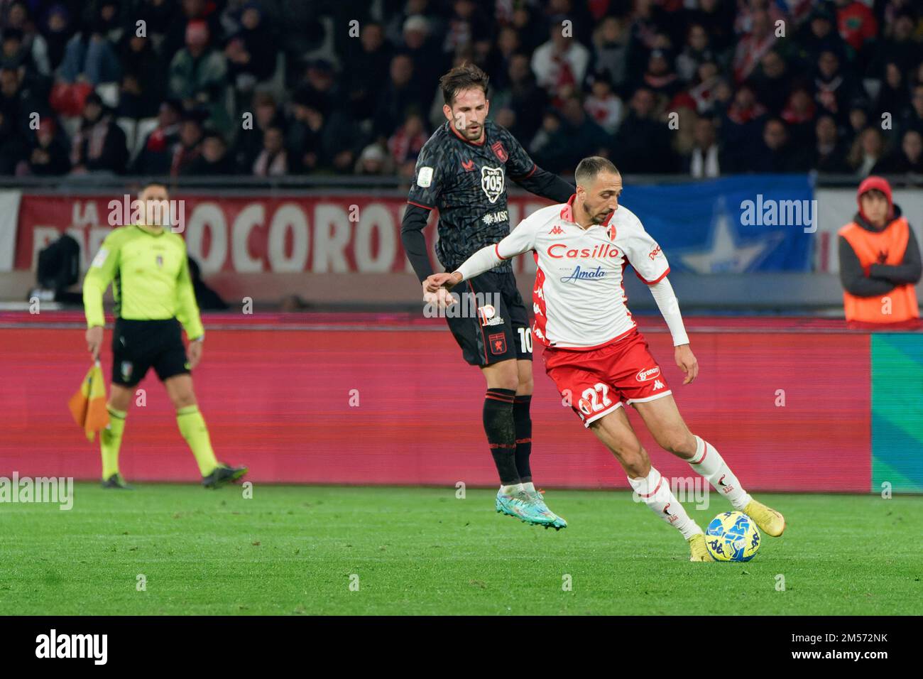 Bari, Italy. 26th Dec, 2022. Antonio Mazzotta (SSC Bari) and Mattia ...