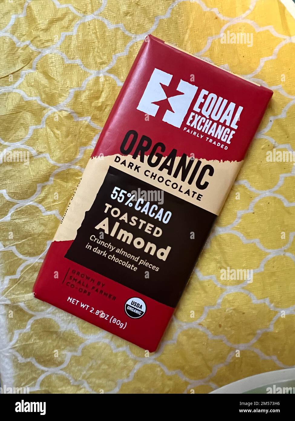 Equal Exchange organic dark chocolate Stock Photo - Alamy