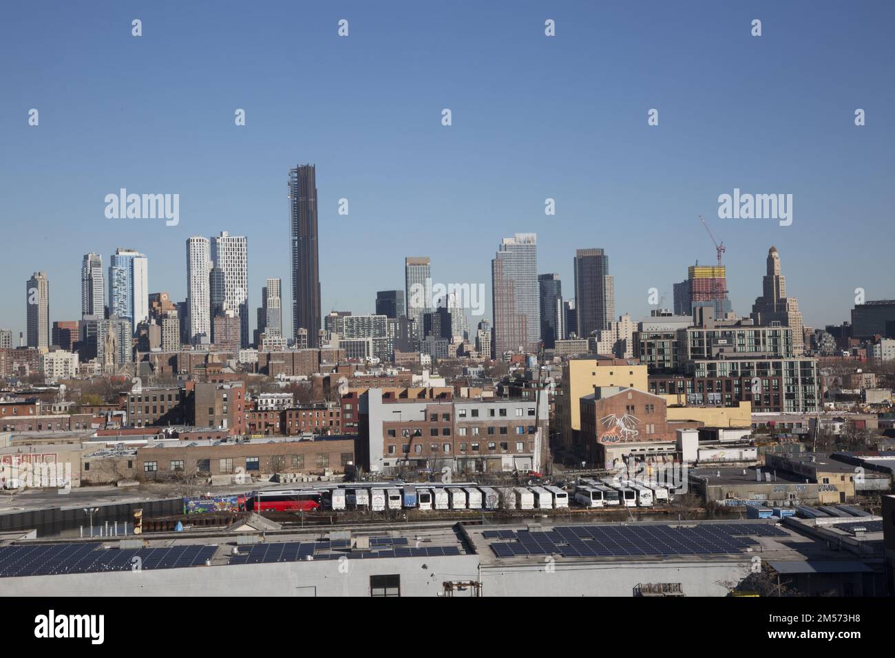 Looking across the Gowanus neighborhood at the newer vertical ...