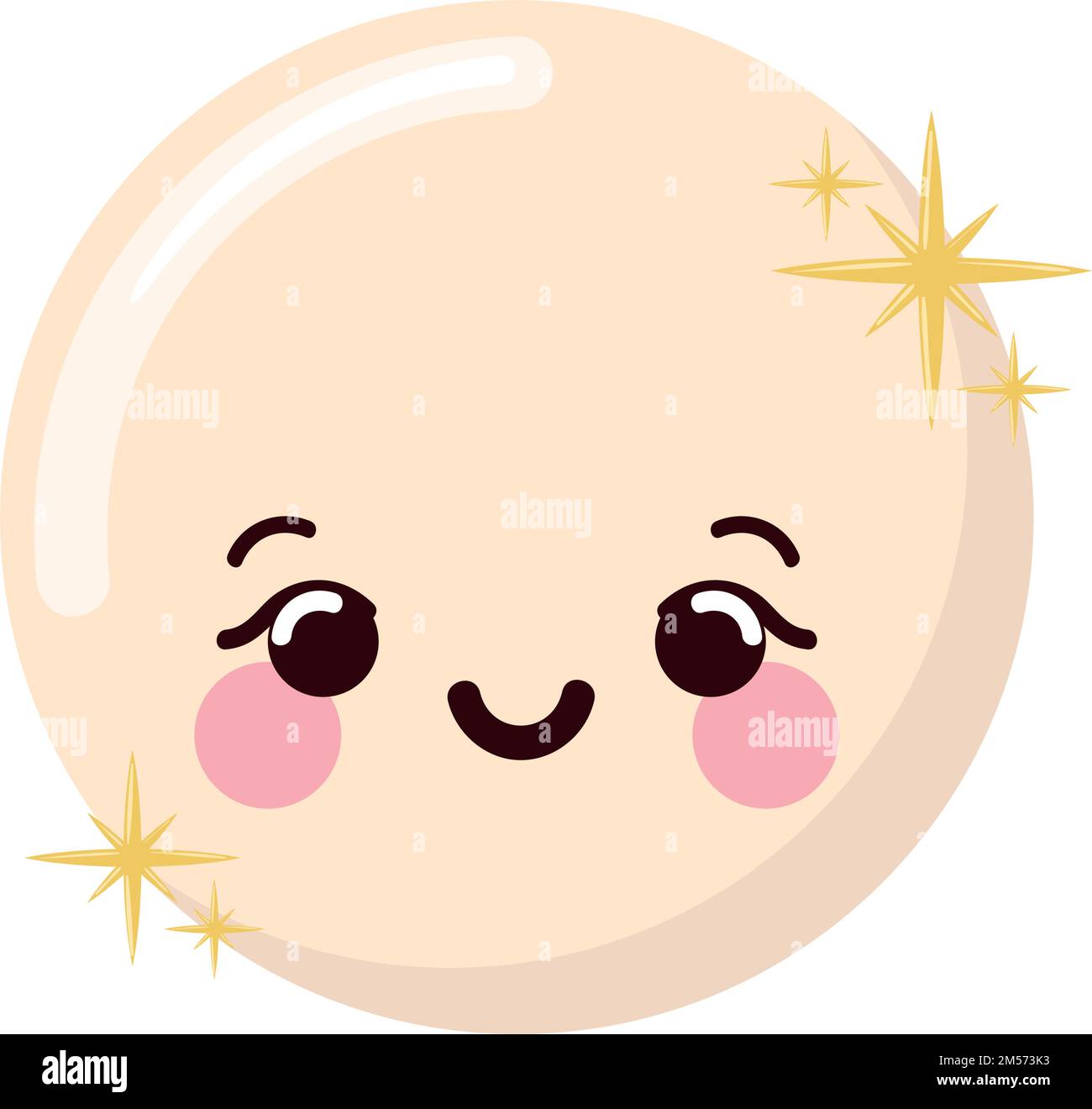 cute moon icon Stock Vector Image & Art - Alamy