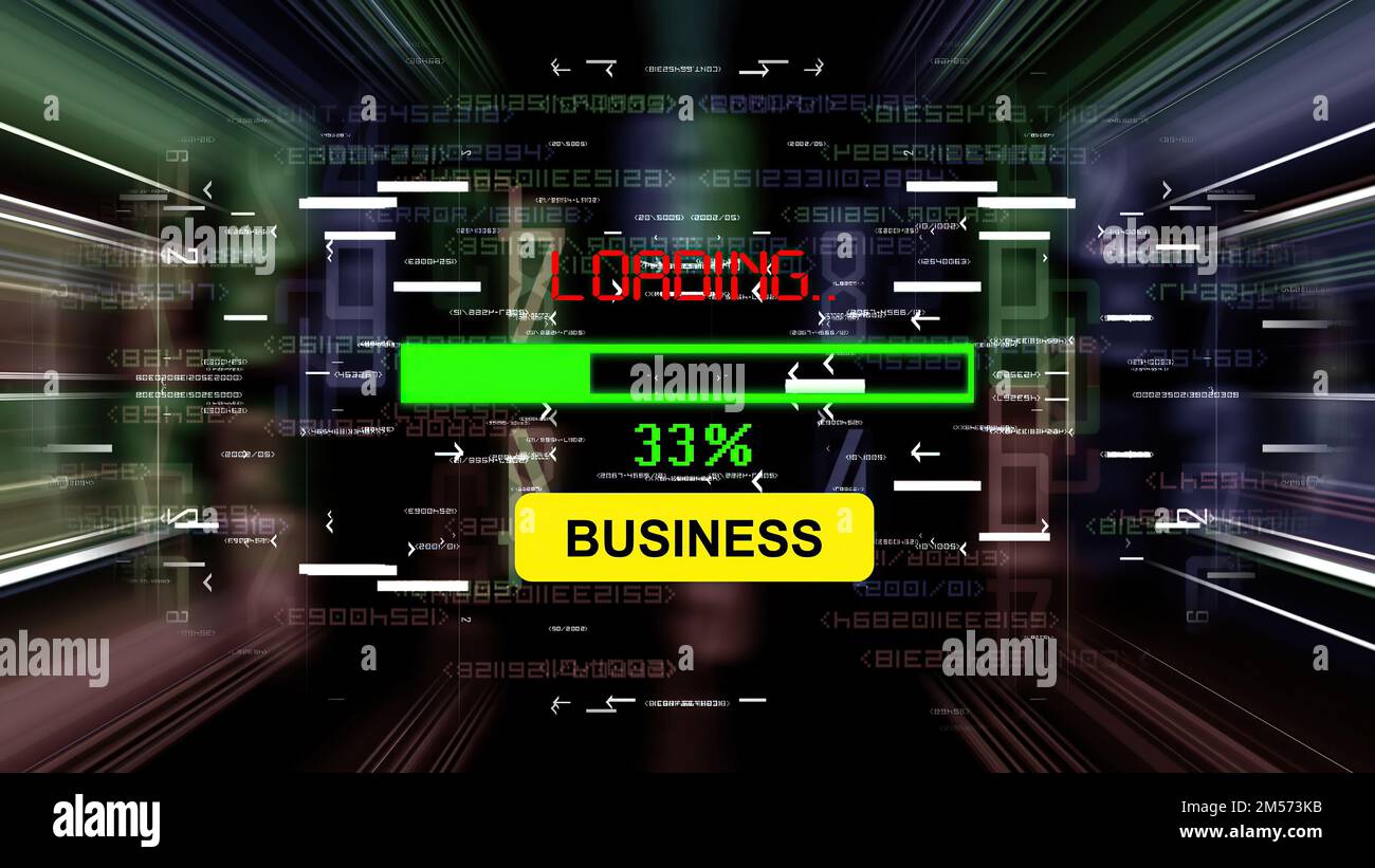 Business loading progress bar on the screen Stock Photo - Alamy