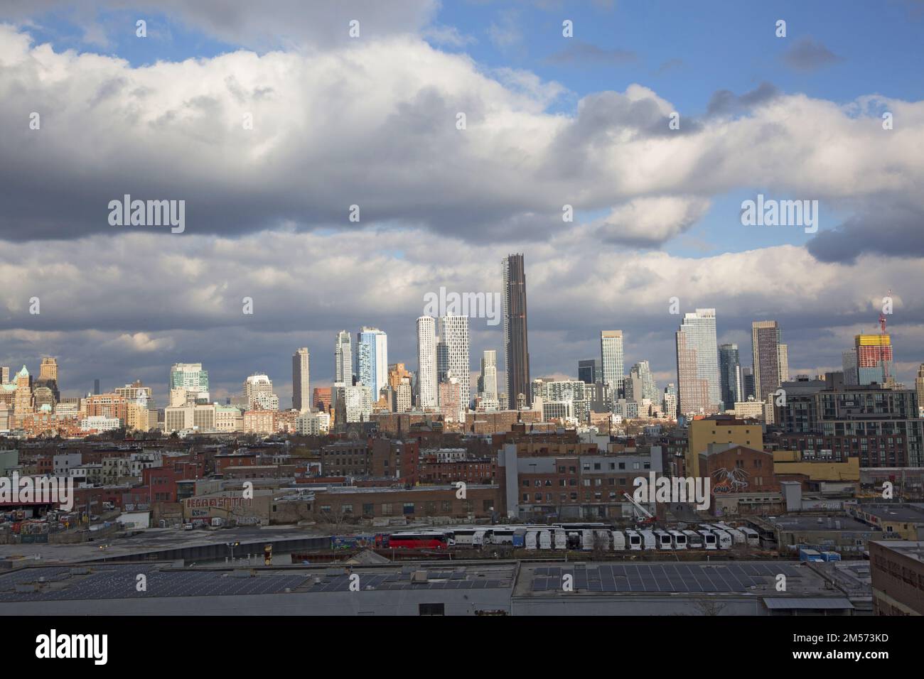 Looking across the Gowanus neighborhood at the newer vertical ...