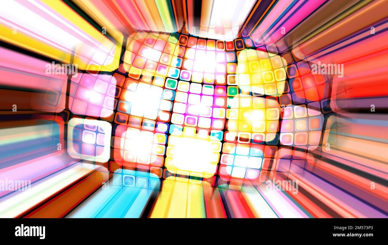 Colorful pixels on rotating sphere Stock Photo - Alamy