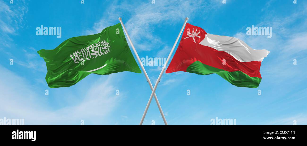 Oman saudi arabia flag hi-res stock photography and images - Alamy