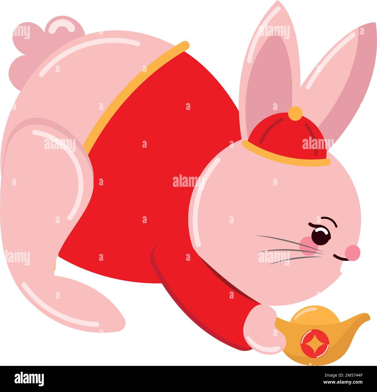 cartoon rabbit chinese new year Stock Vector Image & Art - Alamy