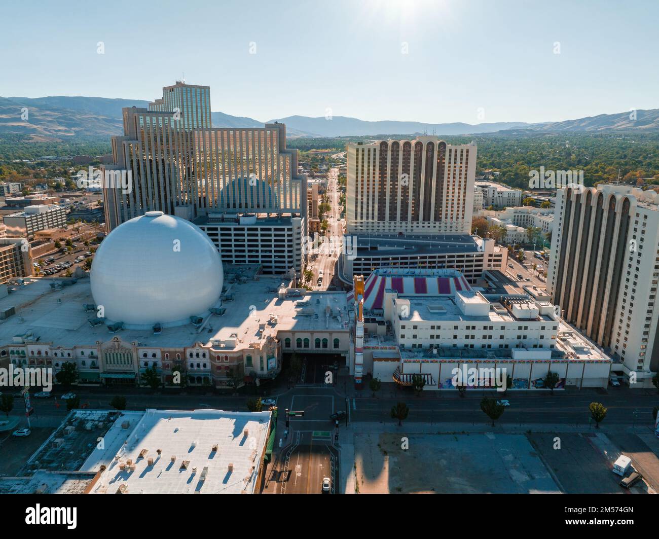 Aerial view downtown reno nevada hi-res stock photography and images ...