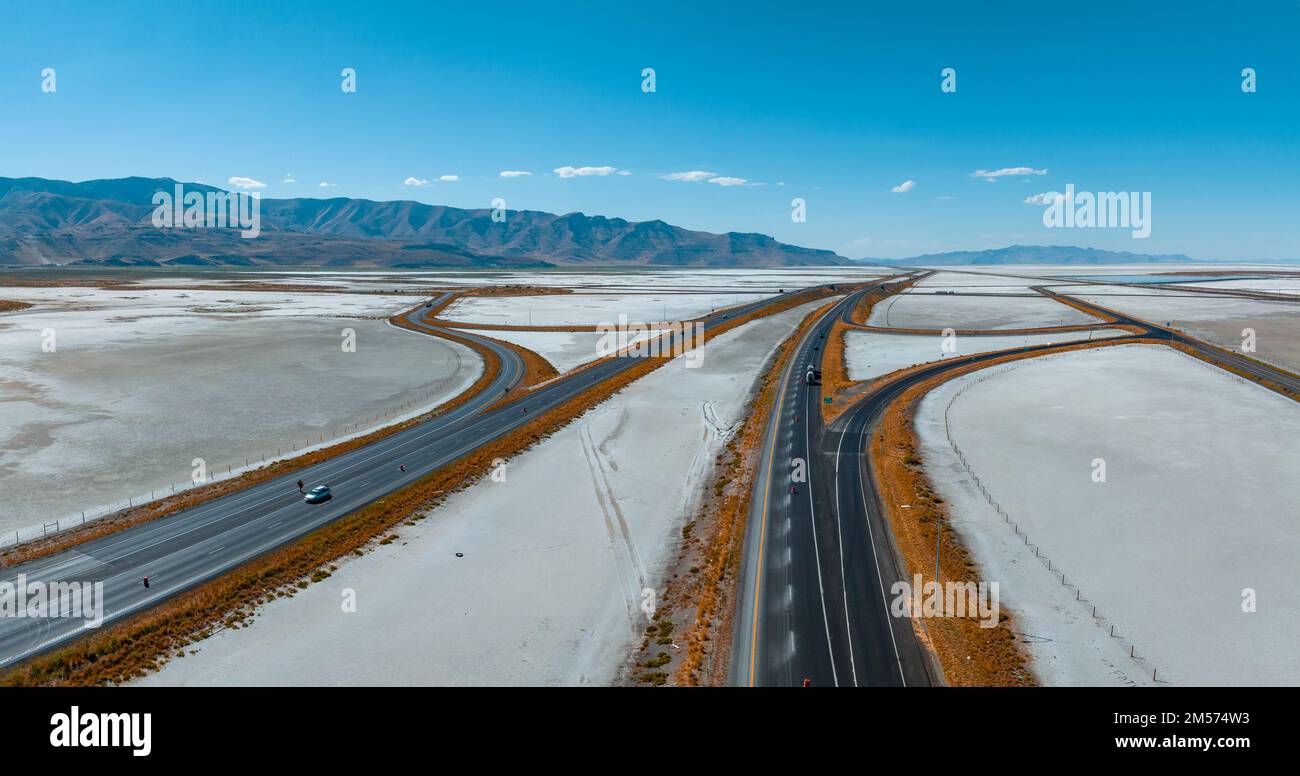 Aerial view of the Highway across America, USA Stock Photo - Alamy