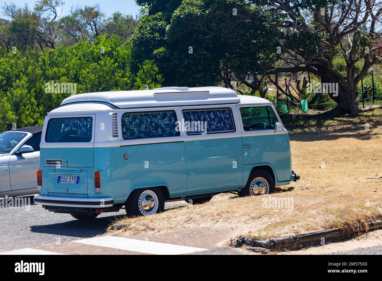 1975 VW Volkswagen kombi van parked at Palm Beach in Sydney,NSW ...