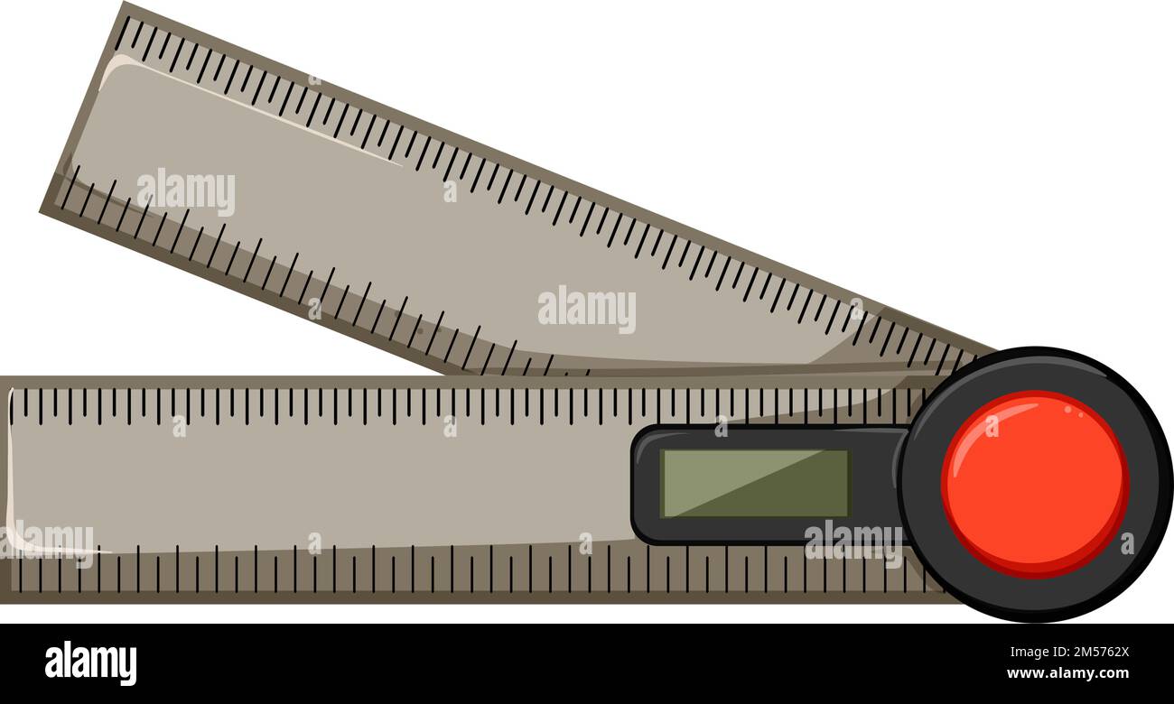 project ruler builder cartoon vector illustration Stock Vector Image ...