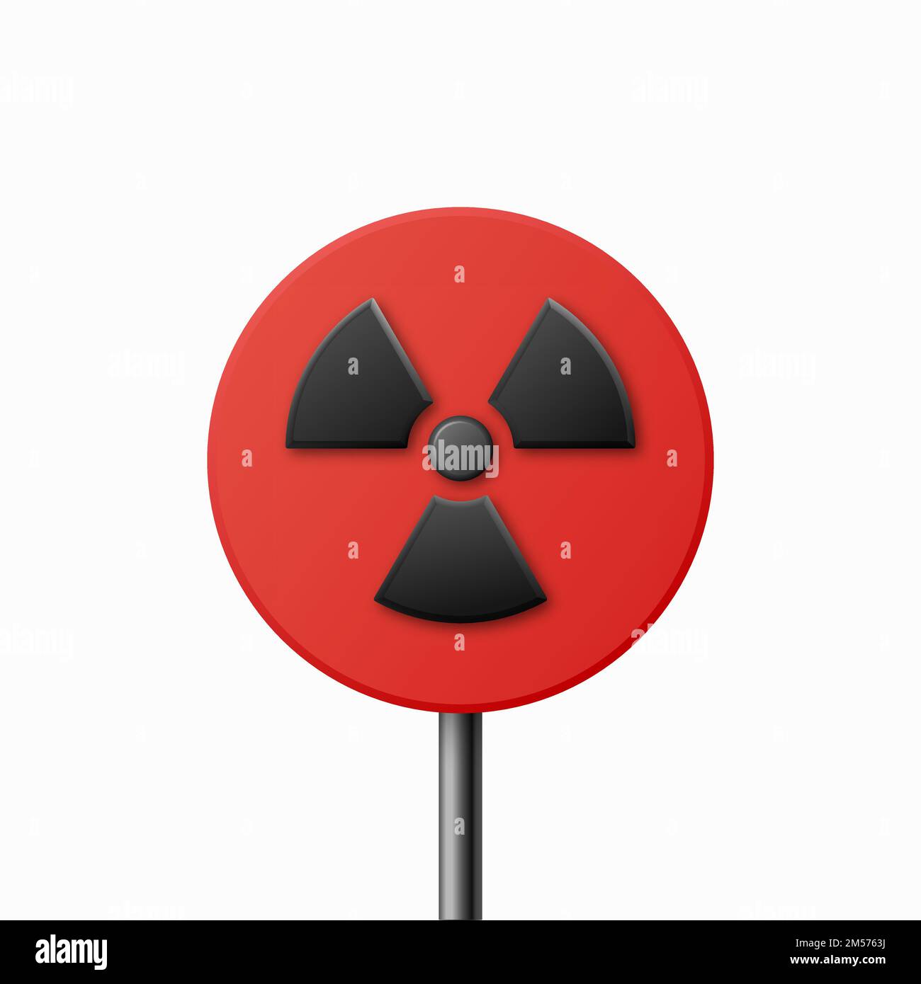 Vector Red Warning, Danger Nuclear Sign, Black Sign, Icon Isolated ...