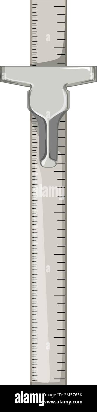 measure ruler builder cartoon vector illustration Stock Vector Image ...