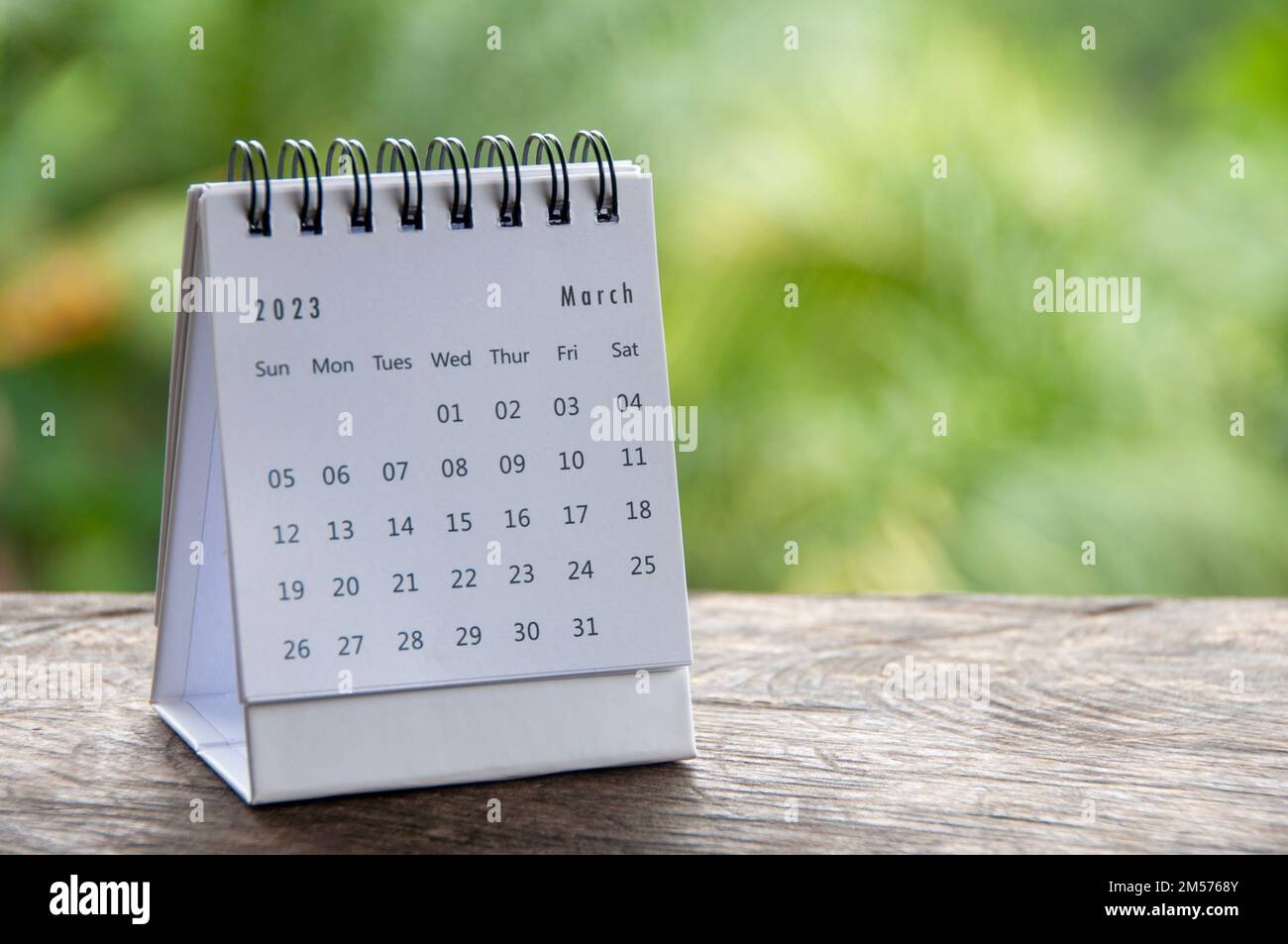 March 2023 table calendar with customizable space for text or ideas ...