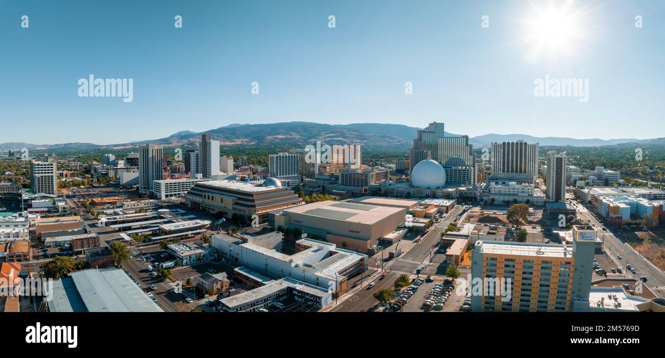 Aerial view downtown reno nevada hi-res stock photography and images ...
