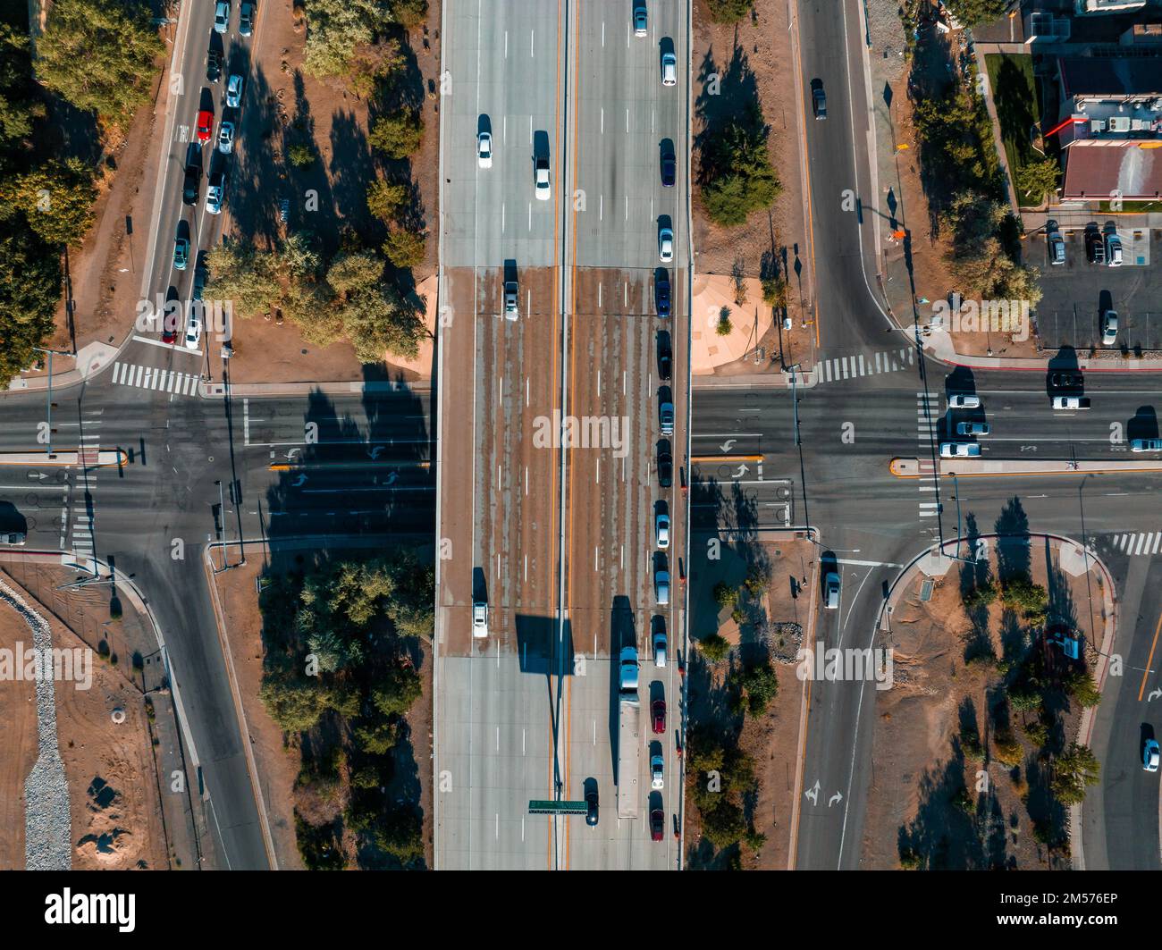 Aerial view of the Highway 183 and Mopac Expressway Interstate Highway ...