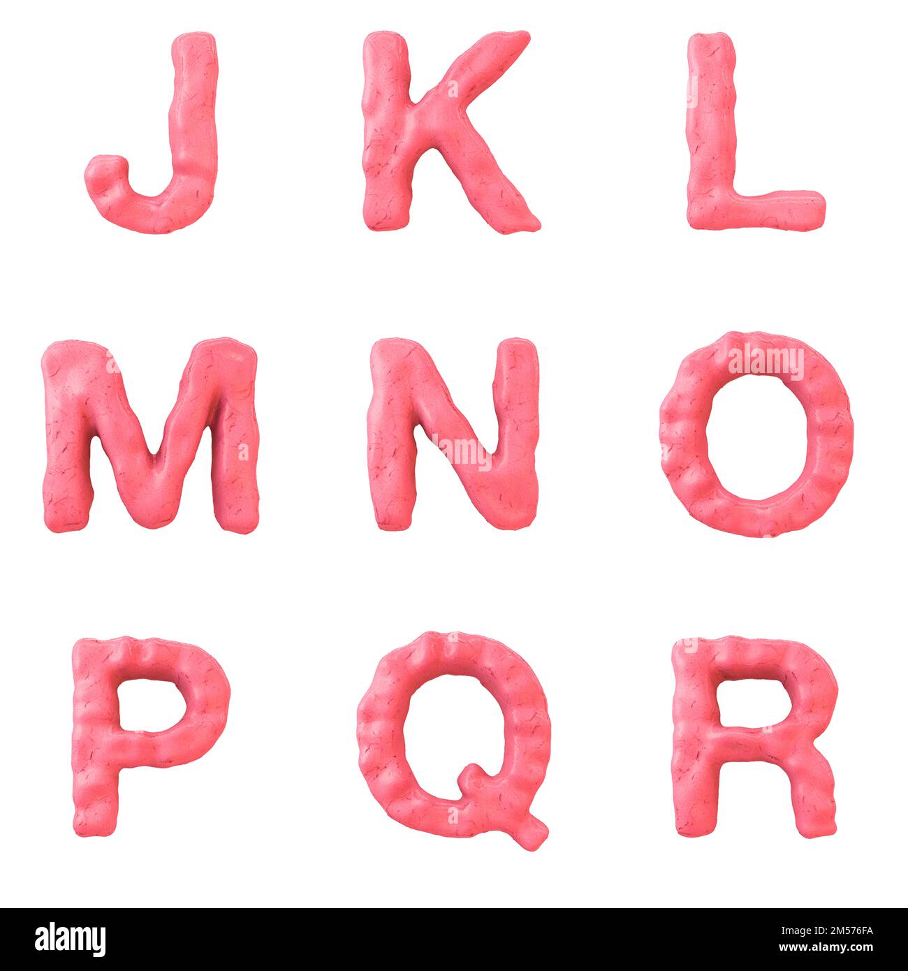 3D Rendering of Toy Clay Alphabet, Numbers and Punctutation Marks on ...