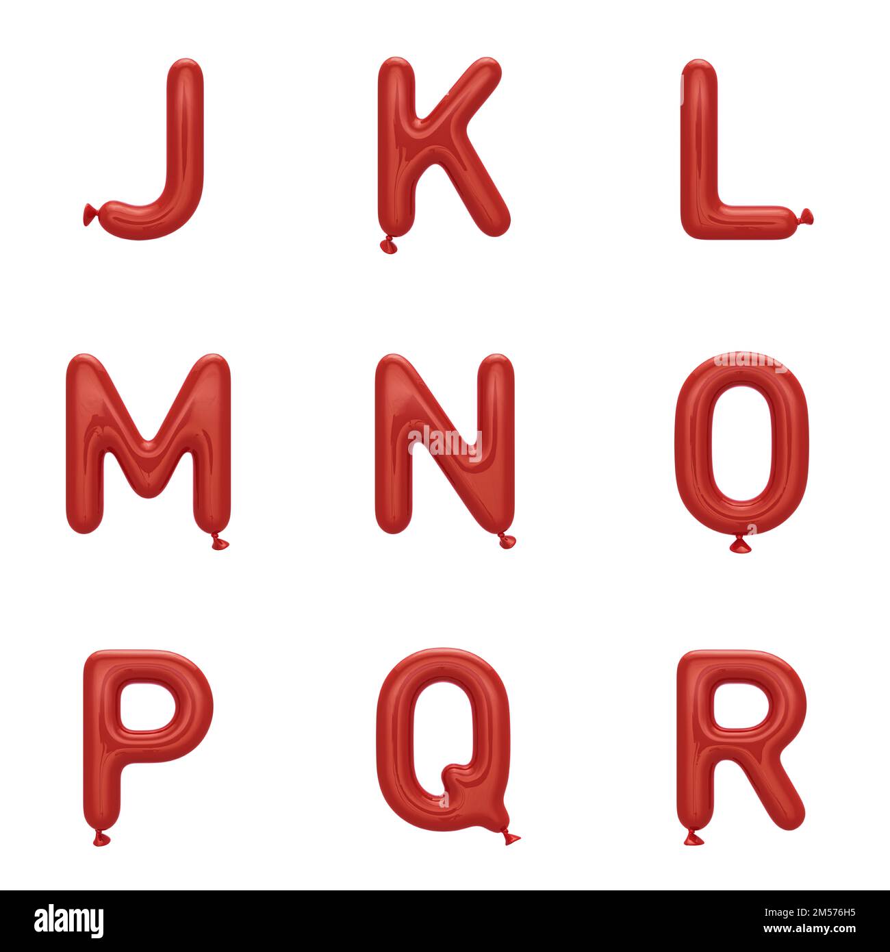 3D Render Set of Balloon Font including Letters, Numbers and ...