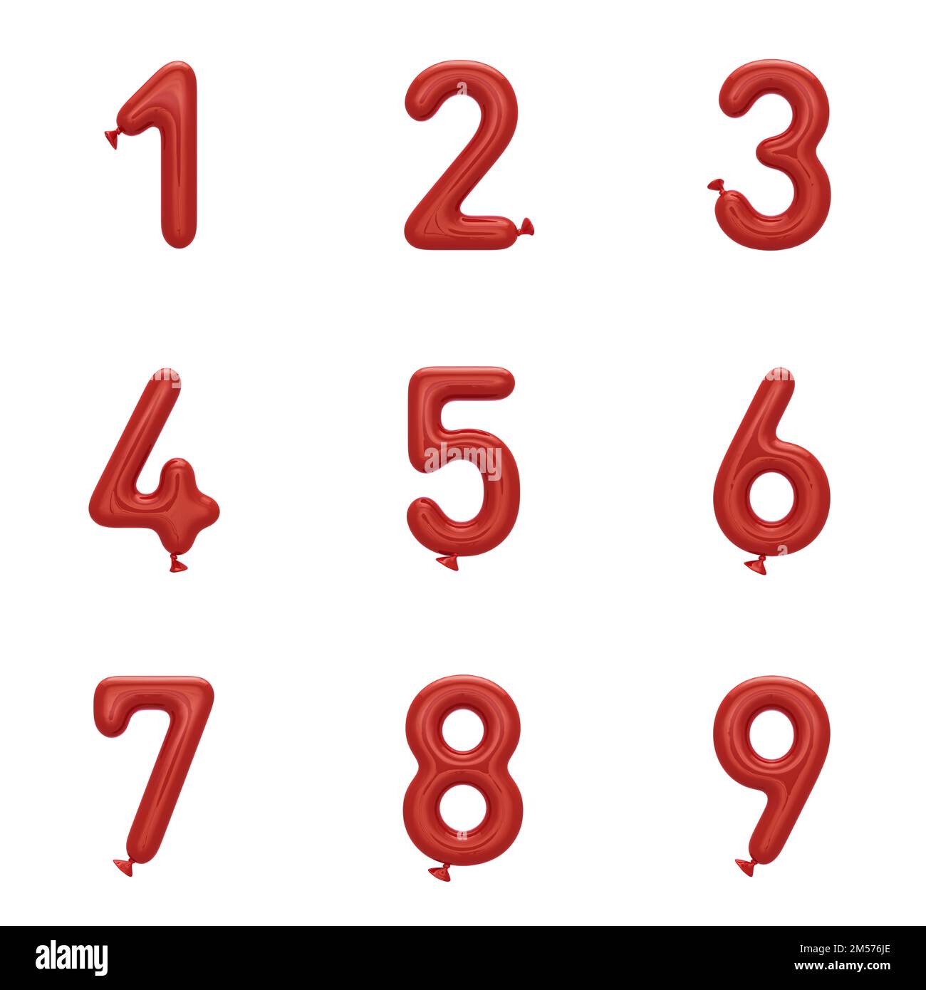 3D Render Set of Balloon Font including Letters, Numbers and ...