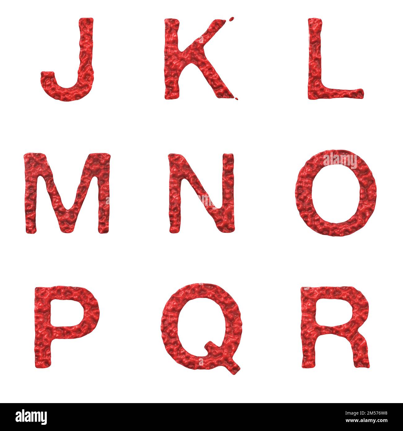 3D Rendering Set of Bloody Font Alphabet, Numbers and Punctutation ...