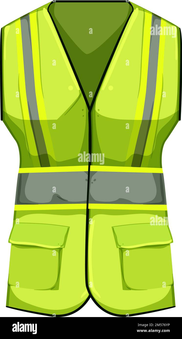 worker safe vest cartoon vector illustration Stock Vector Image & Art ...