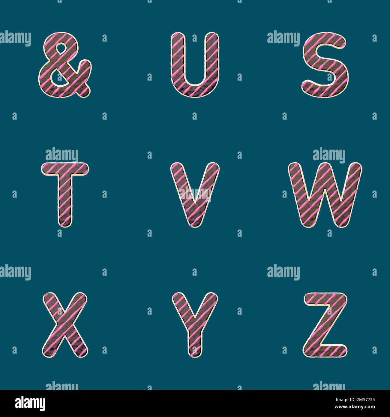 3D Render Set of Cake Font including Letters, Numbers and Punctuation ...