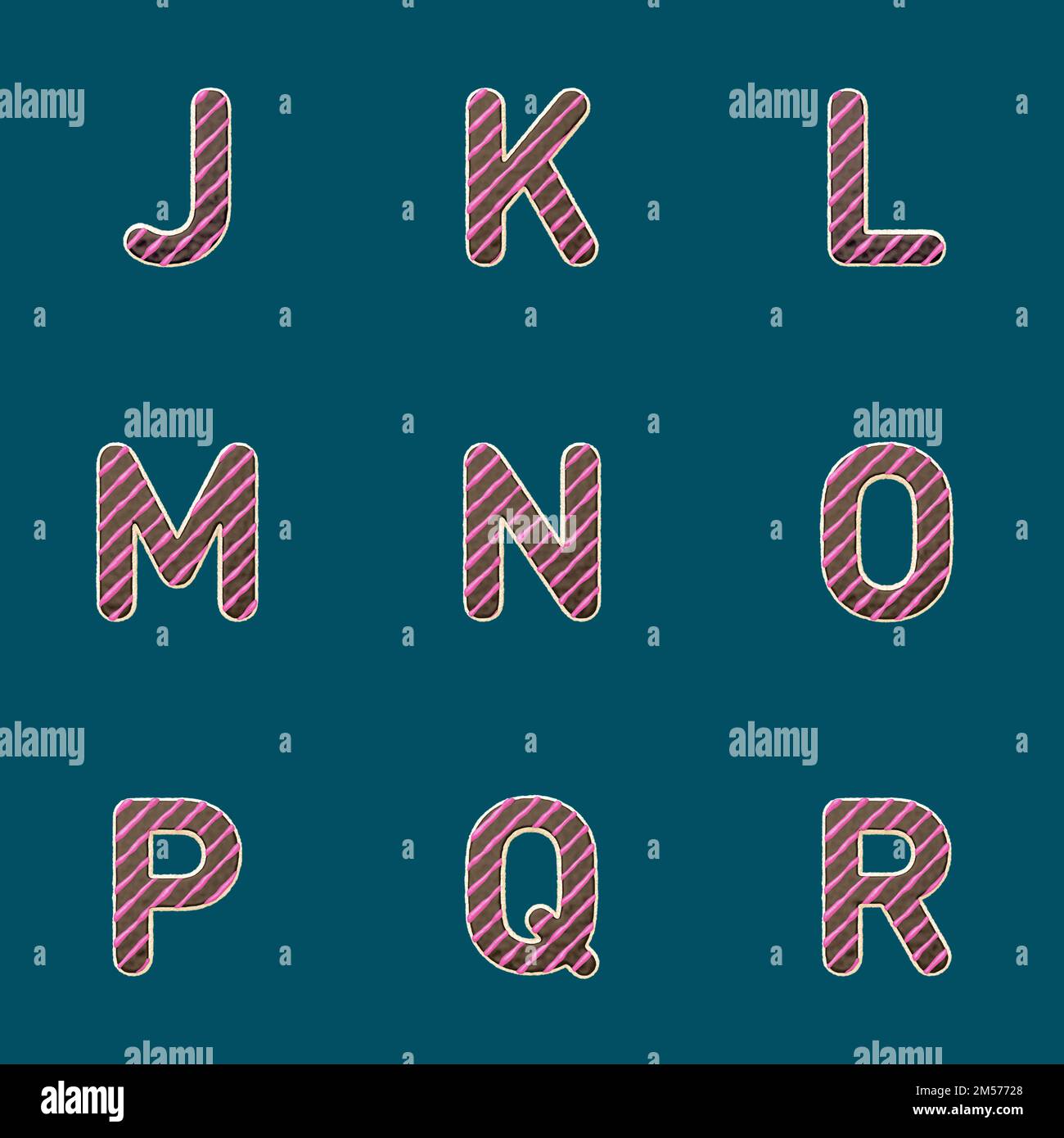 3D Render Set of Cake Font including Letters, Numbers and Punctuation ...
