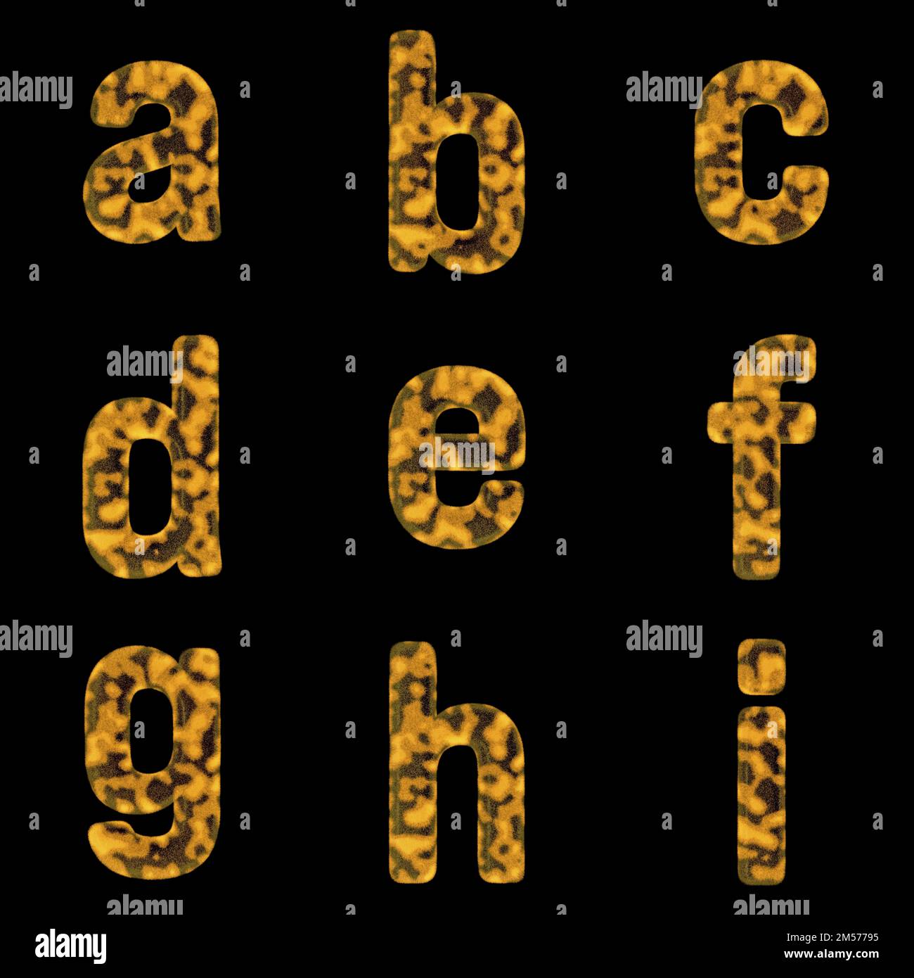 3D Render Set of Cheetah Alphabet - Font including Letters, Numbers and ...