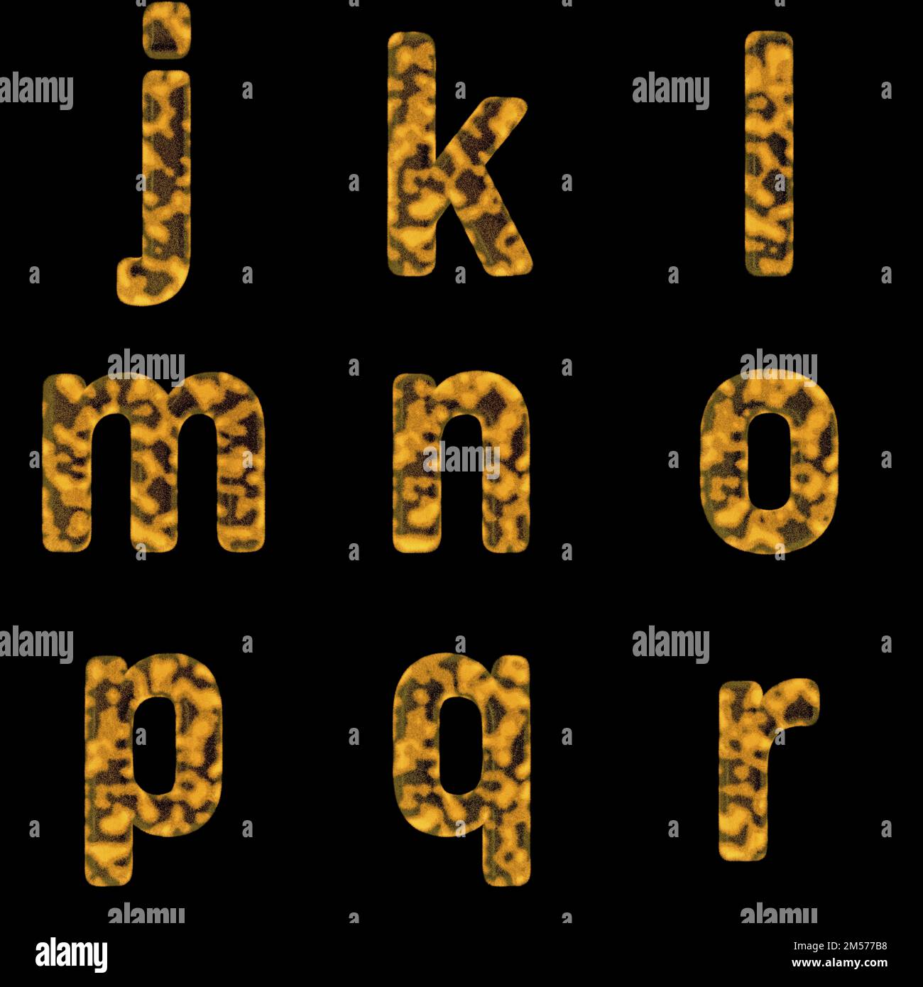 3D Render Set of Cheetah Alphabet - Font including Letters, Numbers and ...
