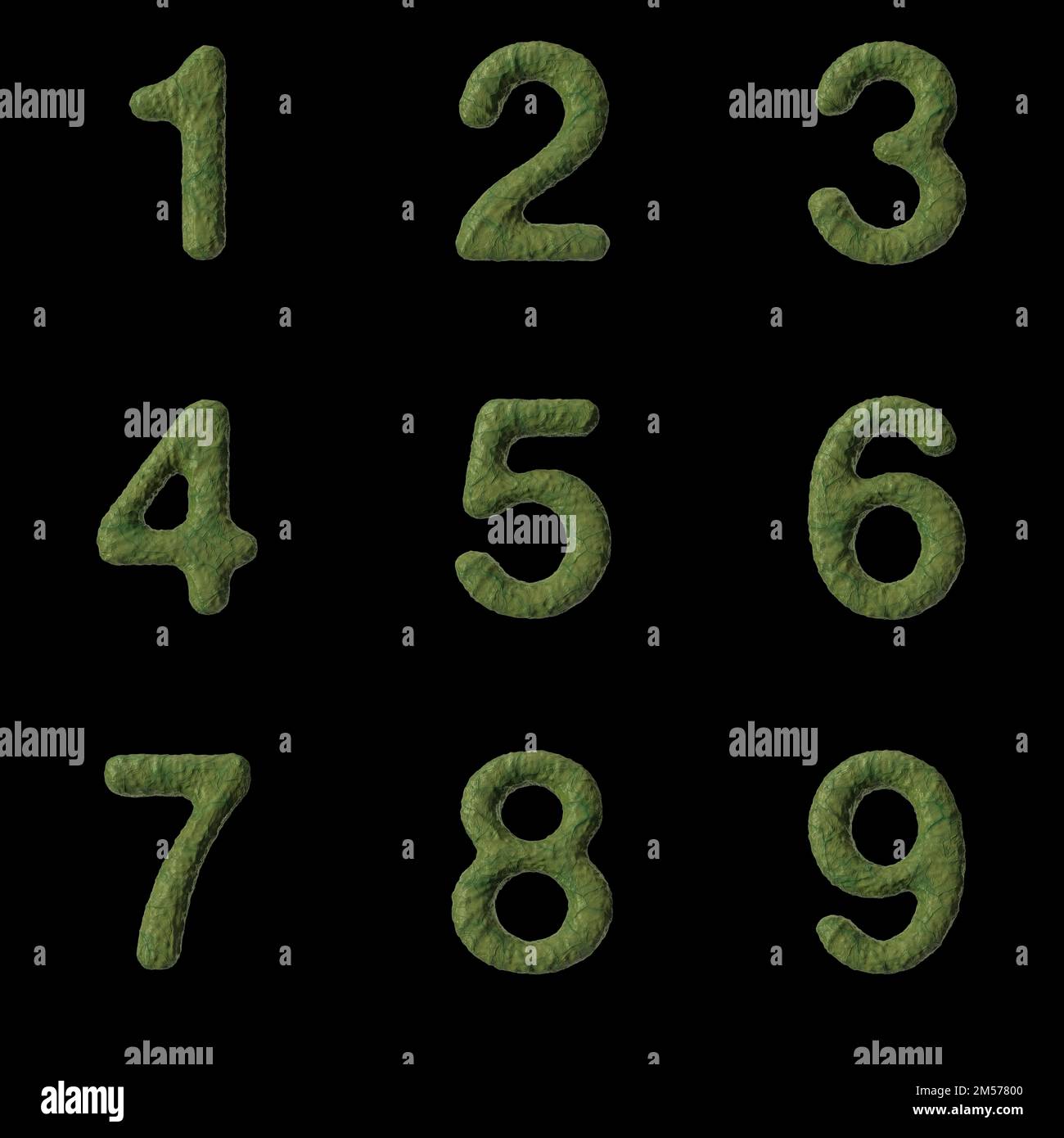 3D Render Set of Strong Green Super Hero Font including letters ...