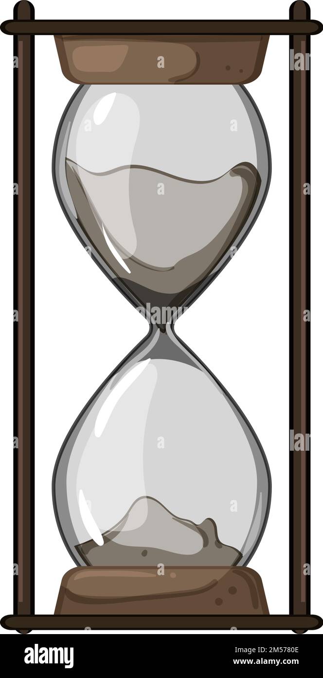 timer sandglass hourglass cartoon vector illustration Stock Vector ...