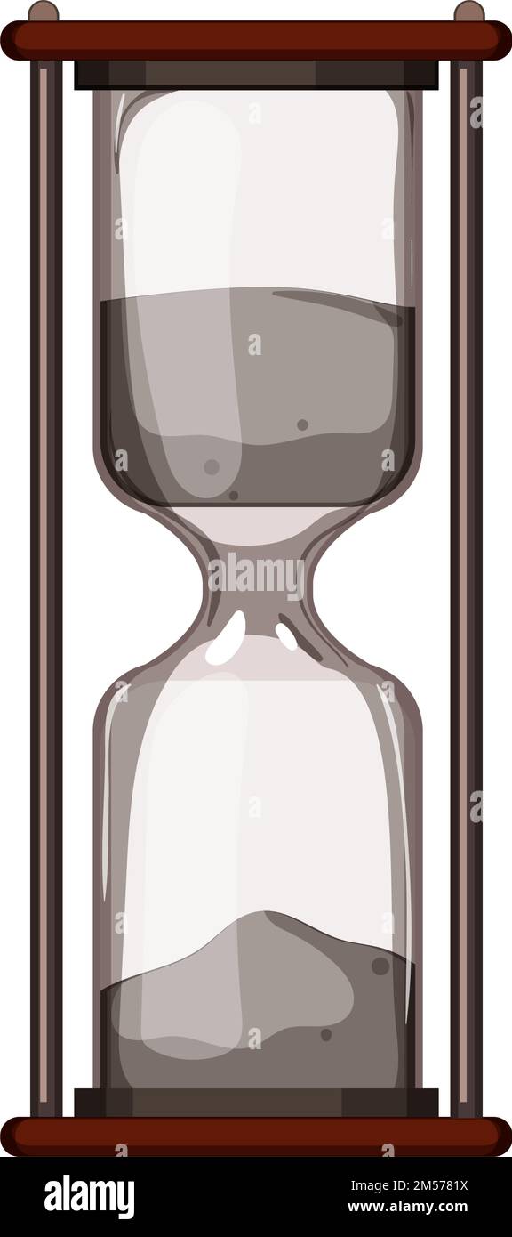 flow sandglass hourglass cartoon vector illustration Stock Vector Image ...