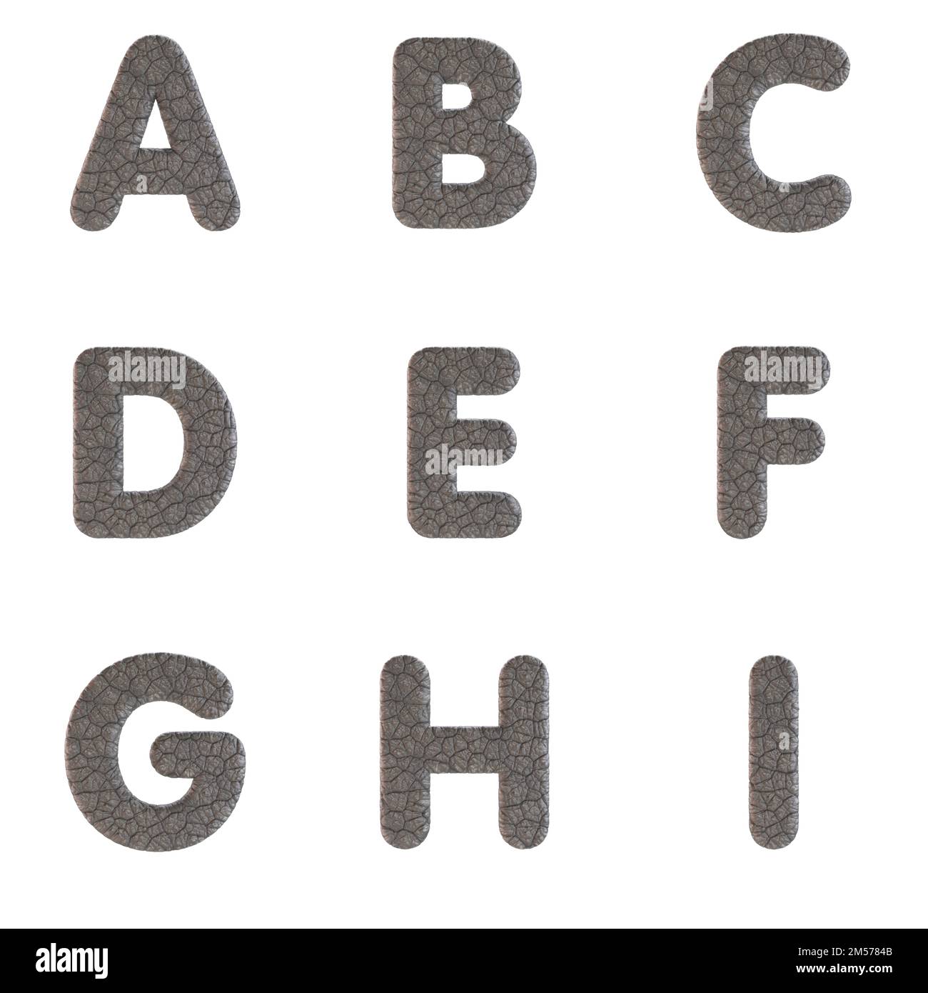 3D Render Set of Elephant Font including Letters, Numbers and ...