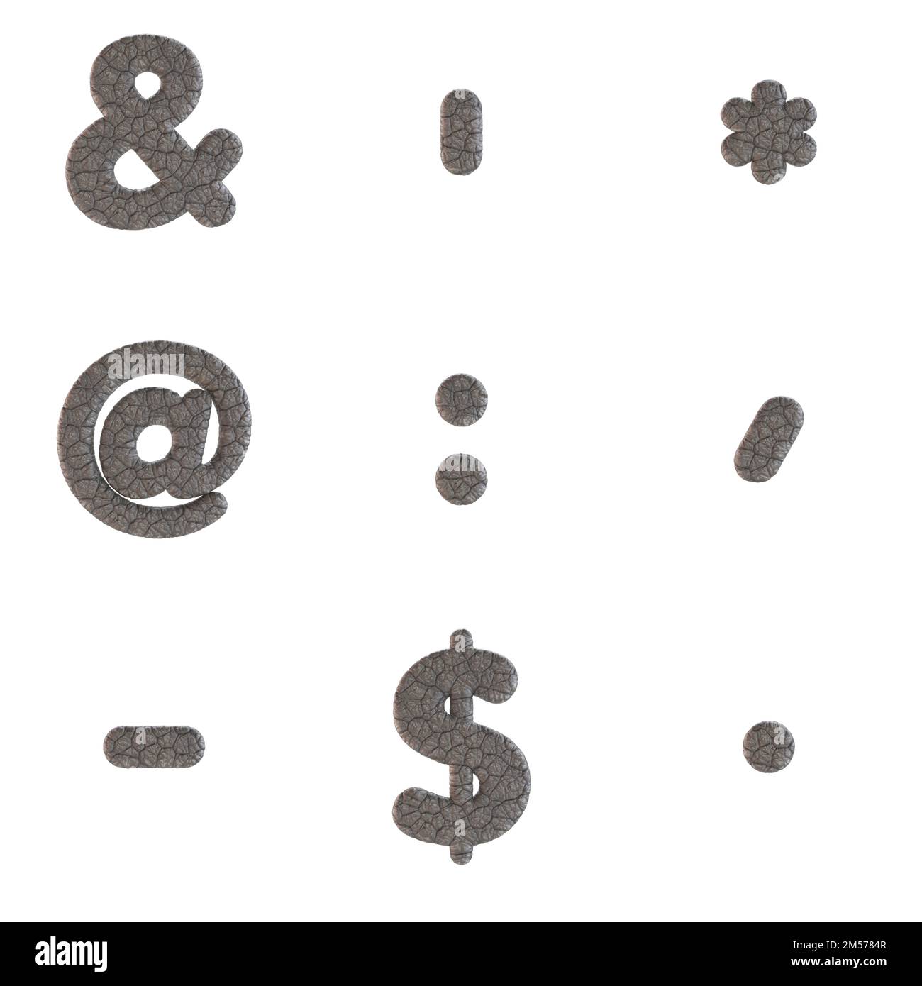 3D Render Set of Elephant Font including Letters, Numbers and ...