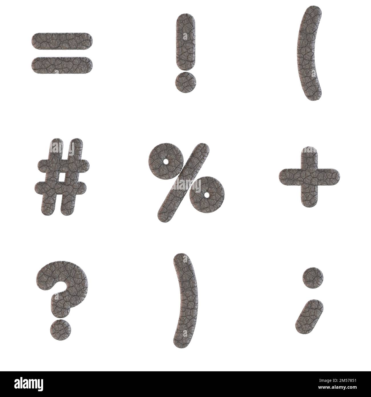 3D Render Set of Elephant Font including Letters, Numbers and ...
