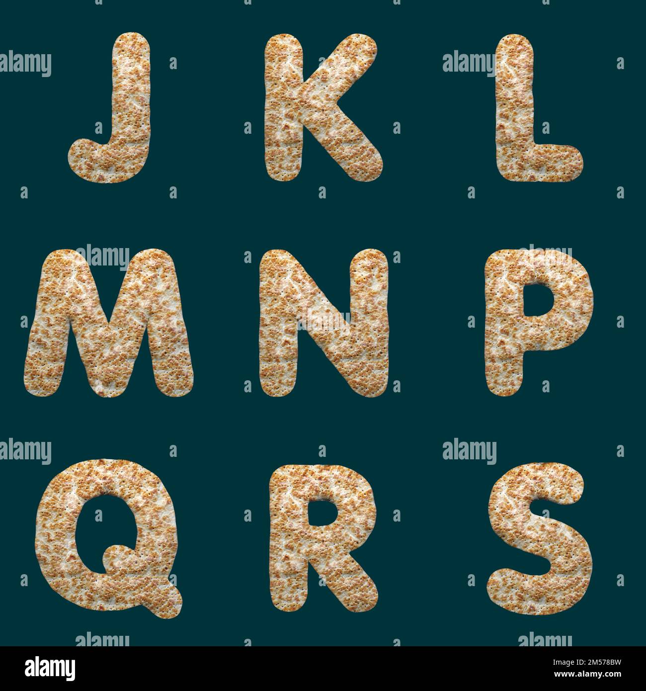 3D Render Set of Pastry Font including Letters, Numbers and Punctuation ...