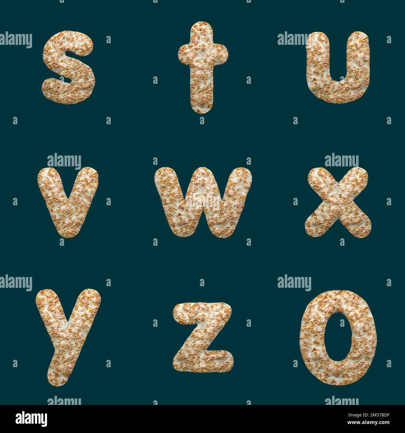 3D Render Set of Pastry Font including Letters, Numbers and Punctuation ...