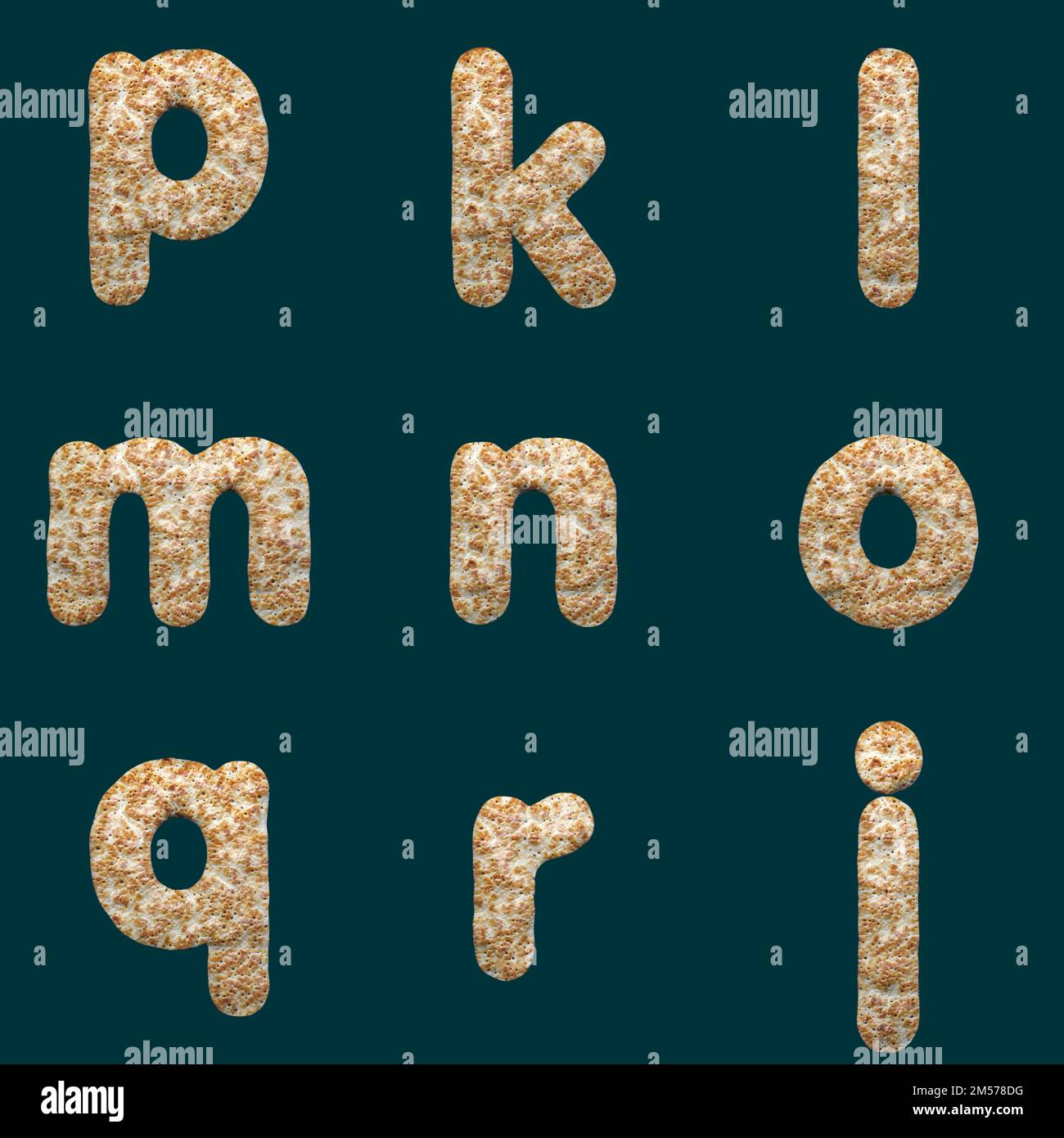 3D Render Set of Pastry Font including Letters, Numbers and Punctuation ...