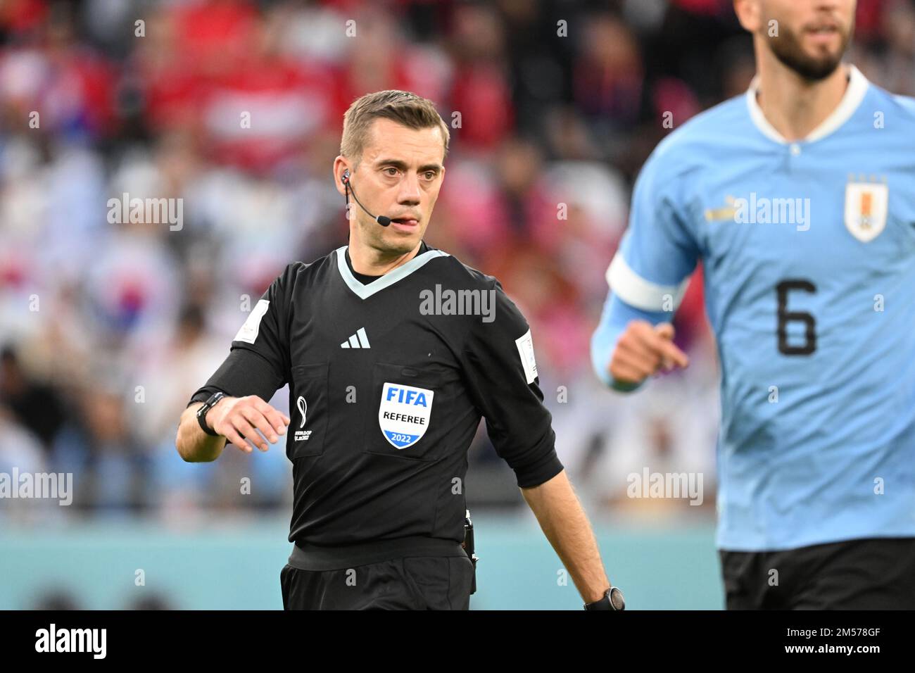 Referee in action during the FIFA 2022 World Cup group match between ...