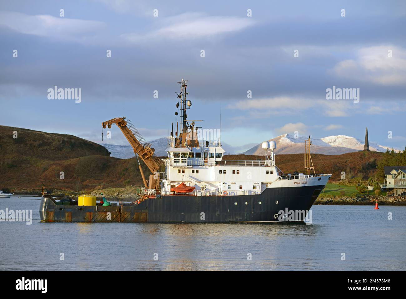 Northern Lighthouse Board's tender POLE STAR engaged in cleaning and ...