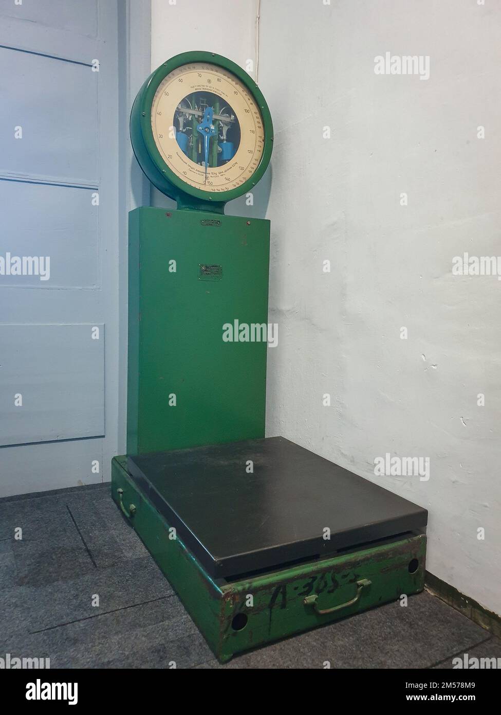 Tallinn, Estonia - June 10, 2022: Old Soviet industrial scale used to ...