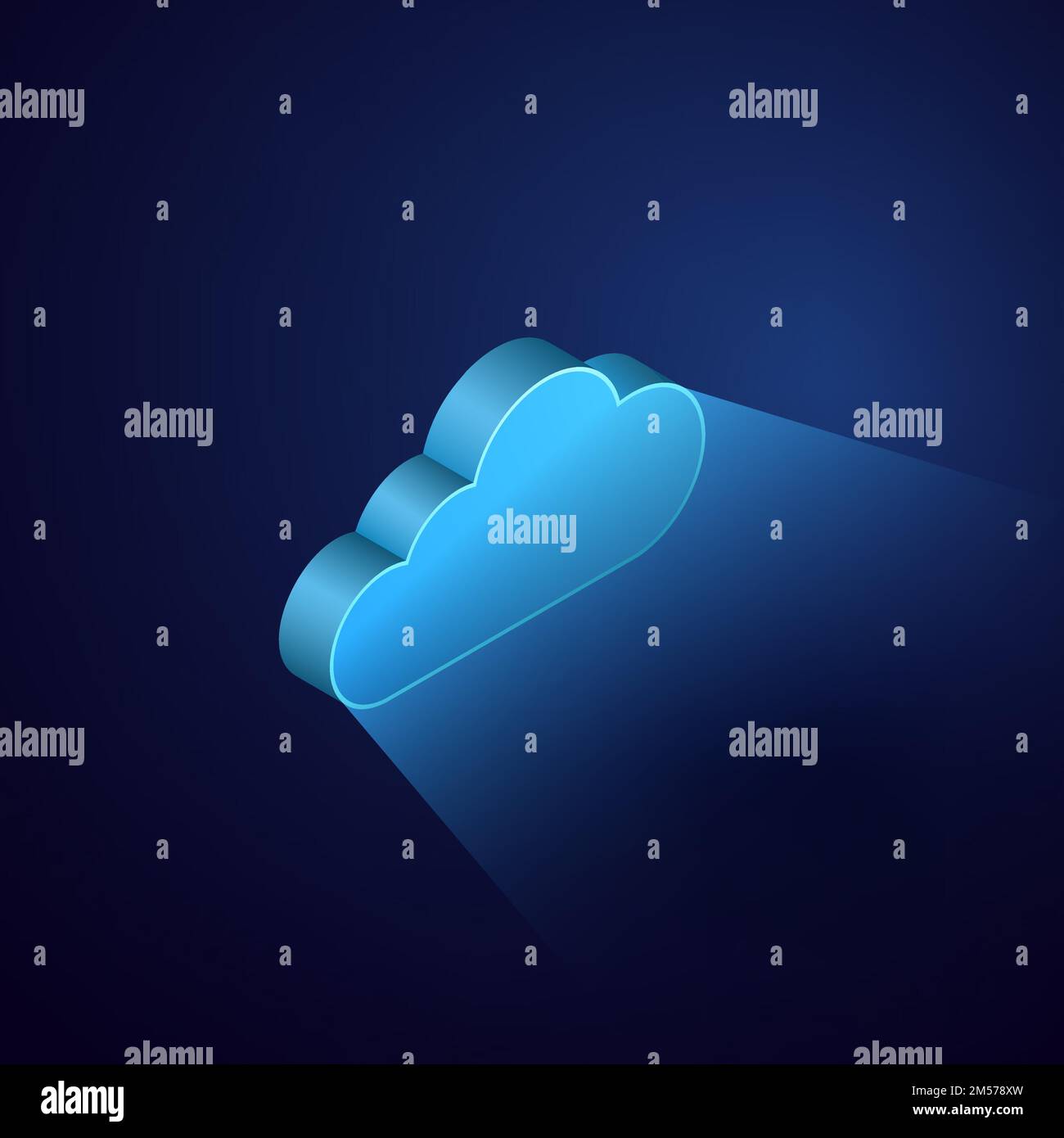 Cloud storage technology. Digital data cloud isometric illustration Stock Vector Image & Art - Alamy