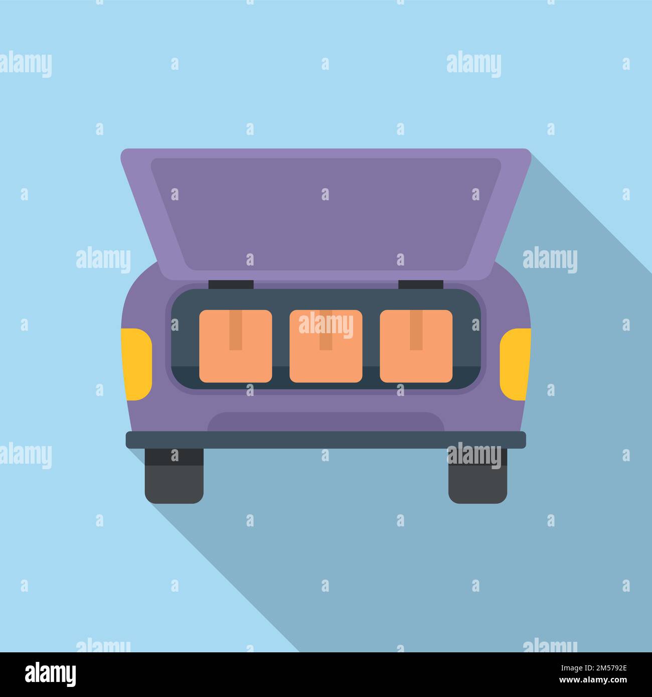 Open Car Trunk Stock Vector Images Alamy