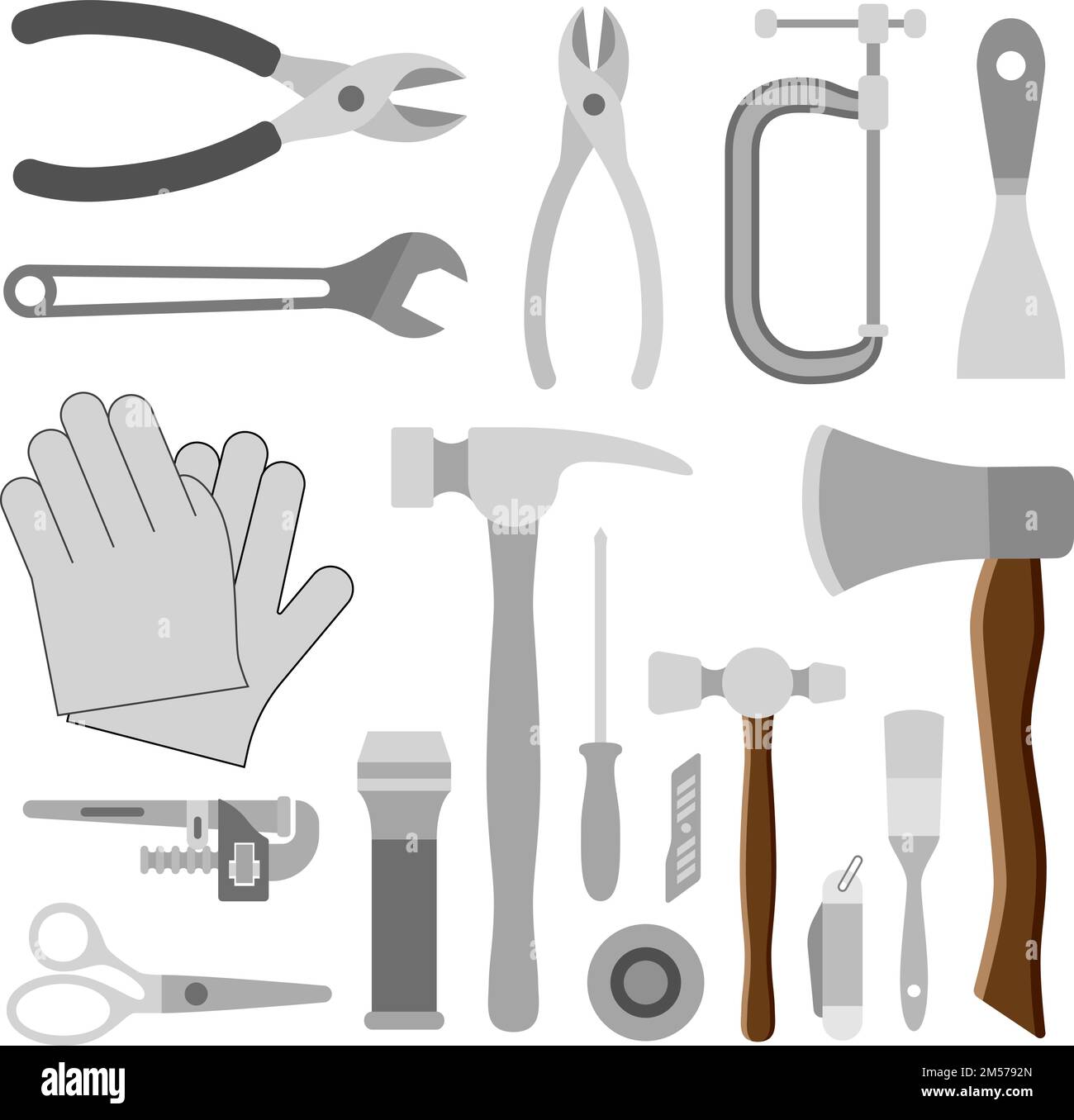 Handyman tools vector design. Vintage vector repair illustration Stock ...