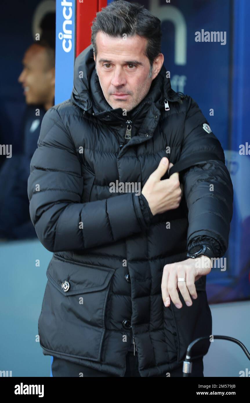 London ENGLAND - December 26: Fulham manager Marco Silva during English ...