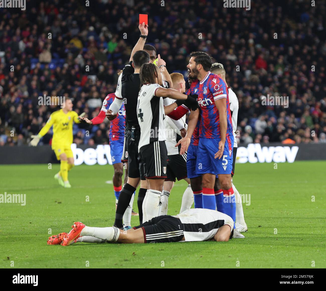 London ENGLAND - December 26: Crystal Palace's James Tomkins gets Red ...
