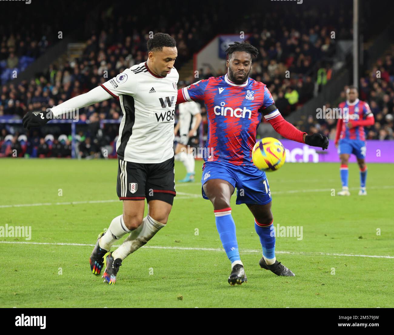 London ENGLAND - December 26:L-R Fulham's Kenny Tete and Crystal Palace ...