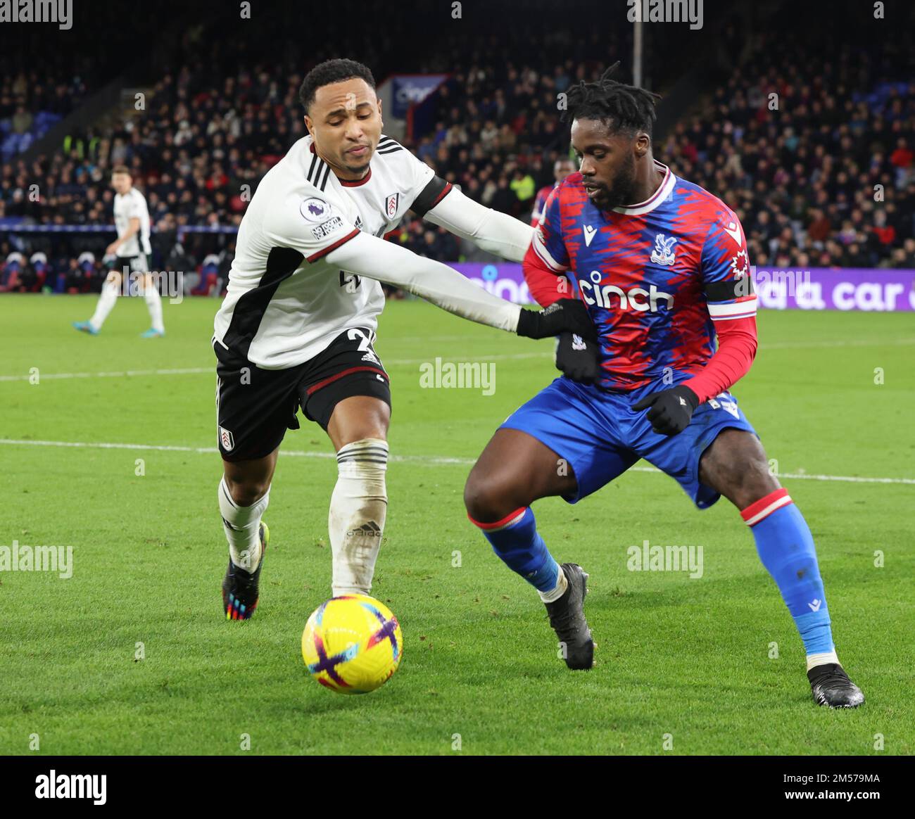 London ENGLAND - December 26:L-R Fulham's Kenny Tete and Crystal Palace ...