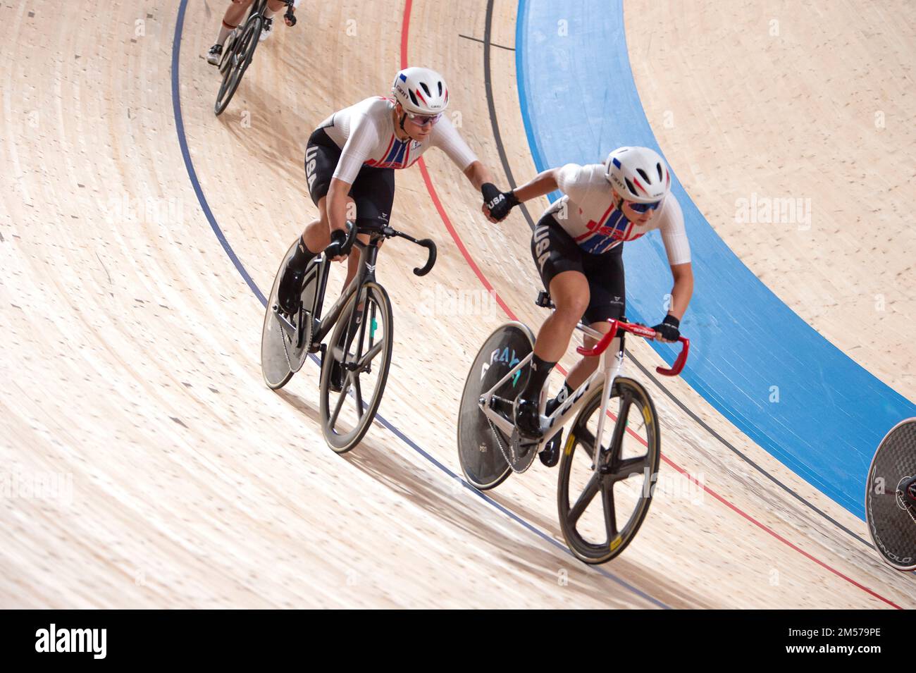 Megan Jastrab and Jennifer Valente of the United States, executing and ...