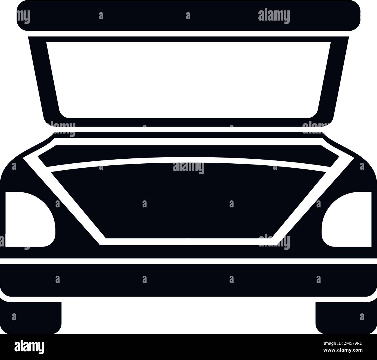 Open car trunk icon simple vector. Door baggage. Side bag Stock Vector ...